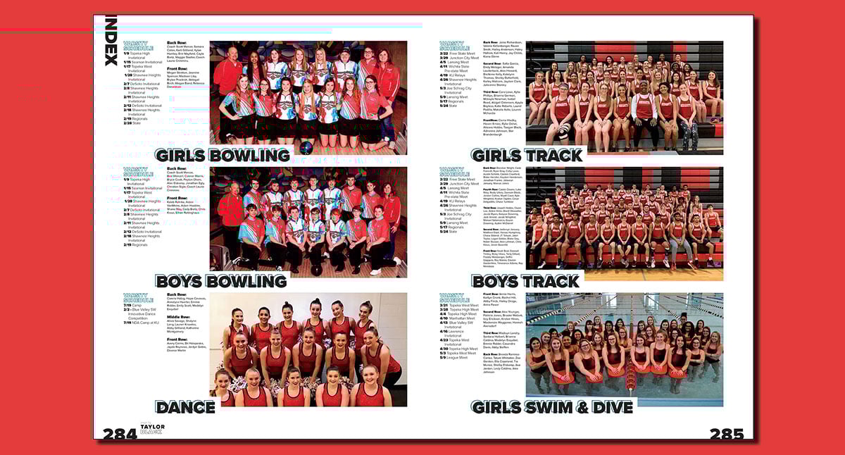 Carry theme with group shots and team photos